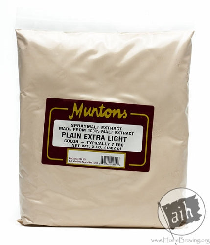 Muntons Plain Extra Light DME 3 Pounds - Dry Malt Extract